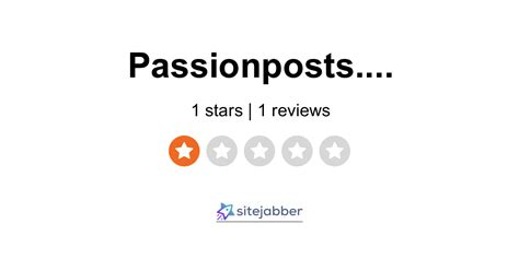 Passionposts Reviews Read 1 Customer Reviews Of Passionposts Sitejabber