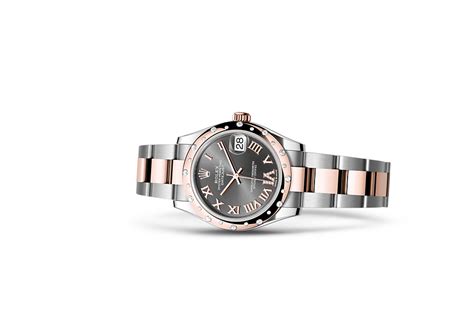 Rolex Datejust 31 Oyster 31 Mm Oystersteel Everose Gold And Diamonds