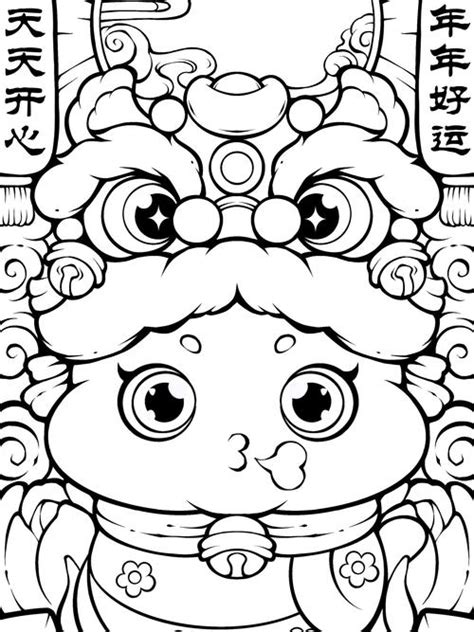 春节蛇年简笔画图片 春节简画图2025最新款 3 配图网