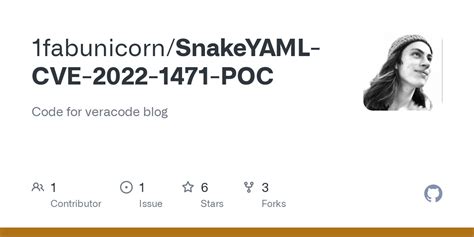 GitHub 1fabunicorn SnakeYAML CVE 2022 1471 POC Code For Veracode Blog
