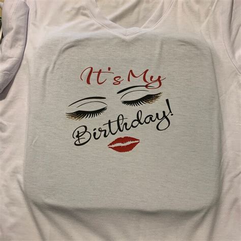 Its My Birthday Eyelashes And Red Lips Digital File Svg Png Dxf Etsy