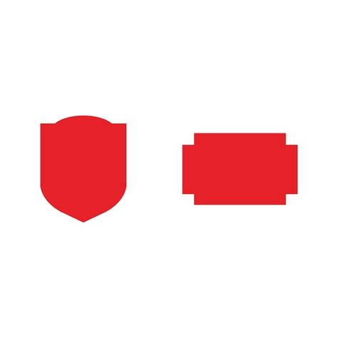 Premium Vector A Red Shield And A Shield With A Rectangle In The Middle
