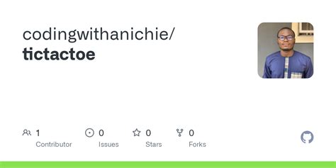 GitHub Codingwithanichie Tictactoe