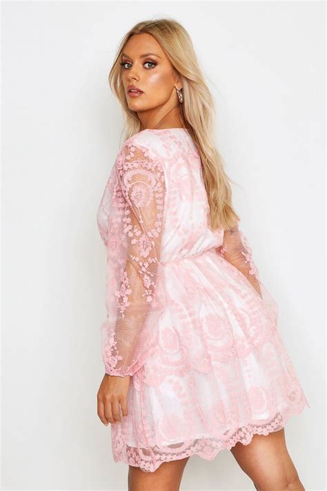 Plus Lace Plunge Skater Dress Plunge Skater Dress Dress Skater Dress