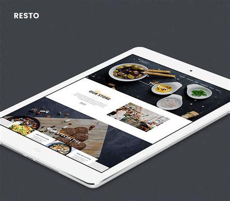 Free Resto Responsive Bootstrap Website HTML Template Dribbble Graphics