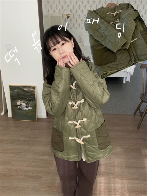 하프 더블 떡볶이 패딩 깔깔이 2color 에이블리