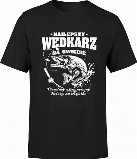 Koszulka męska Wędkarz prezent dla wędkarza Cena Opinie