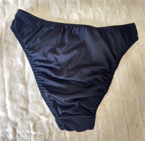 Vintage Bragas Negras Nylon Ropa Interior Lencería Etsy