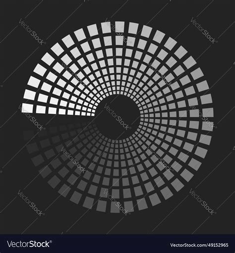 Concentric Dashed Circles Rectangle Geometric Vector Image