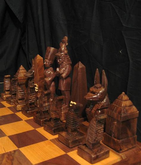 Chess Set Egyptian Chess Set On Etsy Custom Chess Sets And Etsy
