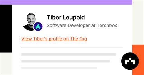 Tibor Leupold Software Developer At Torchbox The Org
