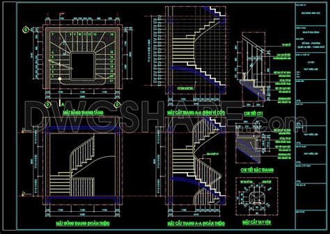 132detailed Drawings Of Stairs In Autocad File