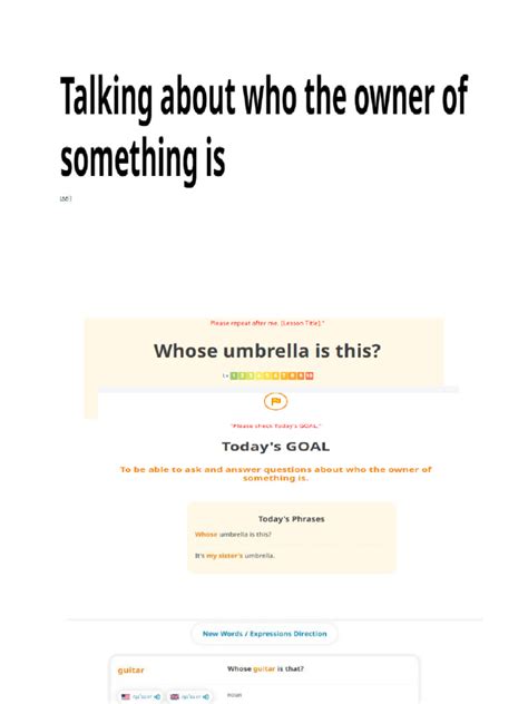 Grammar Lesson Whose Pdf