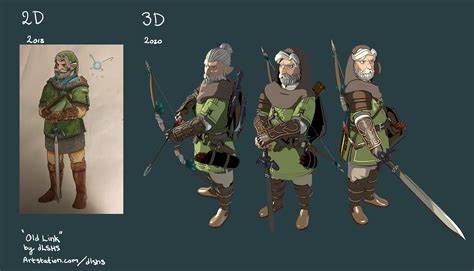 I Modelled An Old Version Of Link In Blender Based On A Drawing I Made