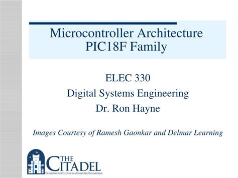PPT Microcontroller Architecture PIC18F Family PowerPoint Presentation ID 477870