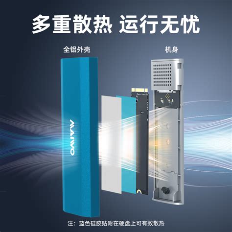 麦沃m 2硬盘盒nvme转typec外接双协议m2固态适用雷电3移动外置壳 虎窝淘