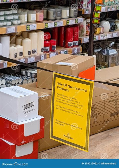 Non Essential Items In A Welsh Supermarket Editorial Photography