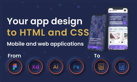 Convert Your Figma Xd Psd Or Sketch To Html And Css By Falcusdesigner