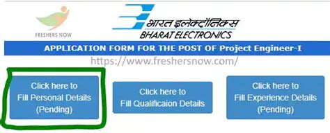 How To Fill Bel Ghaziabad Trainee Engineer Project Engineer Application