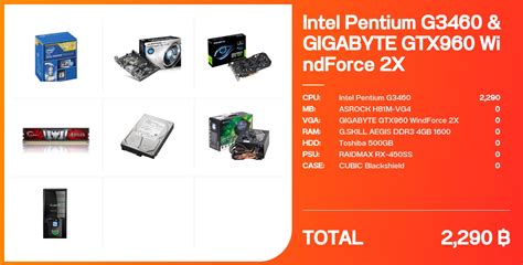 Intel Pentium G3460 & GIGABYTE GTX960 WindForce 2X - จัดสเปค - Notebookspec
