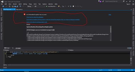Windows Store Apps Visual Studio 2015 XAML Designer Not Showing With