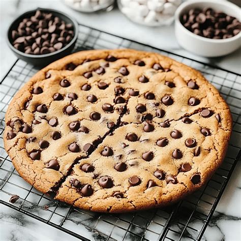 Giant Chocolate Chip Cookie The Best Gooey Treat Ever Familly Recipes