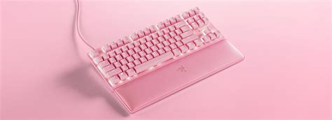 光轴游戏键盘 — Razer Huntsman V2猎魂光蛛v2竞技版 粉晶