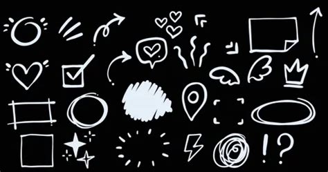 Set Of Animated Hand Drawn Highlighter E Stock Video Pond
