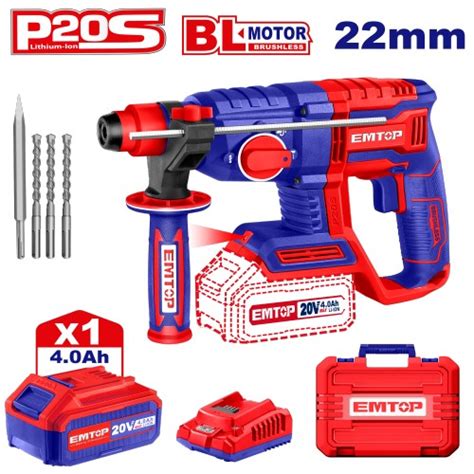 Emtop Cordless Rotary Hammer Elrh202081 Toolslo Youre One Stop