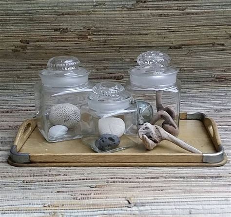 Vintage Large Jar With Ground Glass Lid Apothecary Jar Science Glass