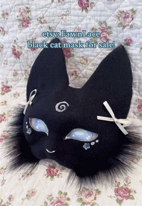 Black Cat Mask For Sale Unique Therian Gear Tiktok