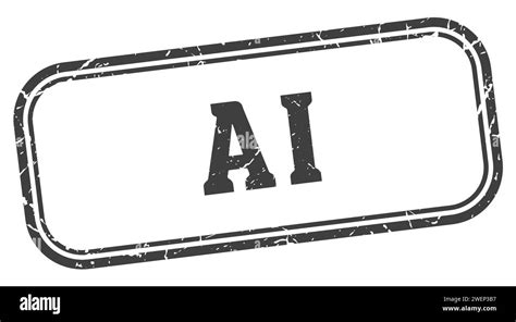Ai Stamp Ai Rectangular Stamp Isolated On White Background Stock