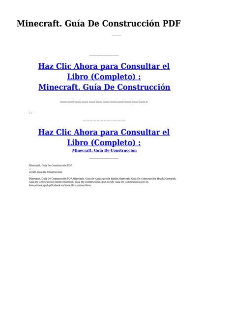 PDF Minecraft Guia De Construccion PDF DOKUMEN TIPS