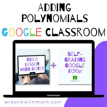 Adding Polynomials Google Form Interactive Video Lesson TpT