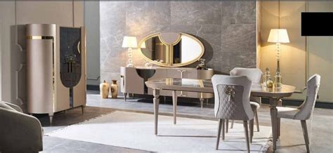 Jvmoebel Esszimmer Set Design Esszimmer Set 8tlg Esstisch Stuhl Kommode