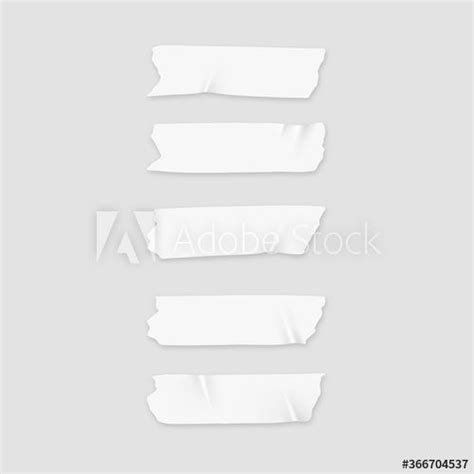 Realistic Adhesive Tape Collection Sticky Scotch Tape Of Different