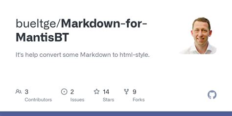 Github Bueltgemarkdown For Mantisbt Its Help Convert Some Markdown
