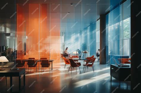 Blurry Office With Structural Columns Luxury Blurry Office Background