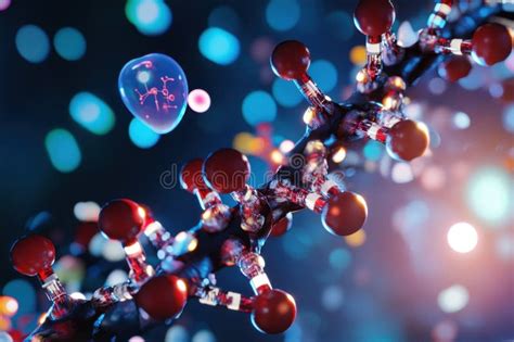Molecular Structures Illuminated With Vibrant Colors Showcasing