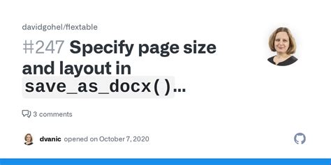 specify page size and layout in `save as docx ` function · issue 247
