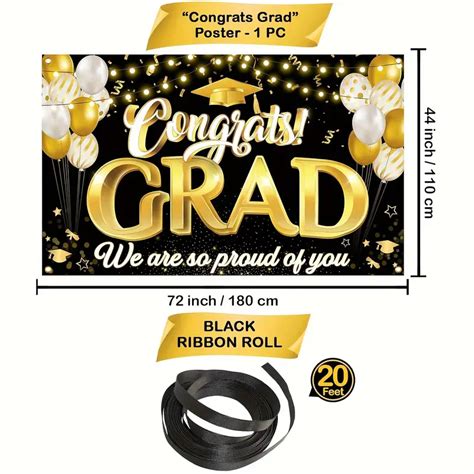 Xtralarge Congrats Grad Banner Congrats Grad Banner Temu Canada