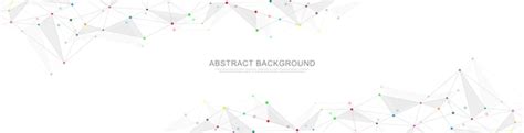 Premium Vector Abstract Geometric Banner With Connecting Dots And Lines Global Network
