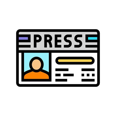 Press Pass News Media Color Icon Vector Illustration 25435158 Vector