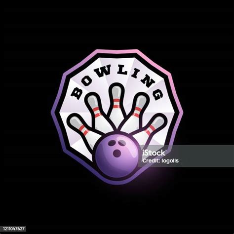 볼링 스트라이크 추상 모양 벡터 로고입니다 현대 전문 타이포그래피 스포츠 복고풍 스타일의 벡터 엠블럼 및 템플릿 로고 유형