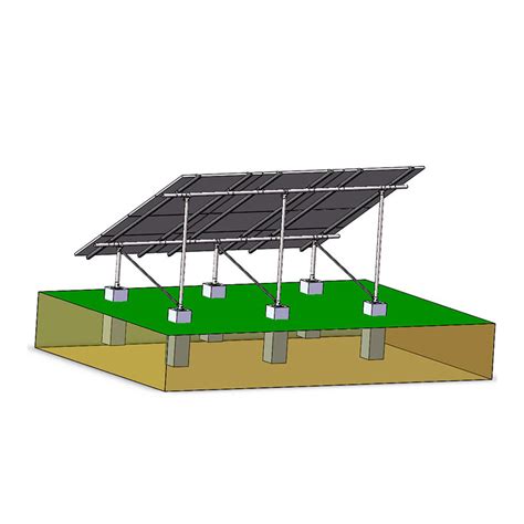 Aluminum Solar Grounding Mounting Systems N Type Concrete Pier
