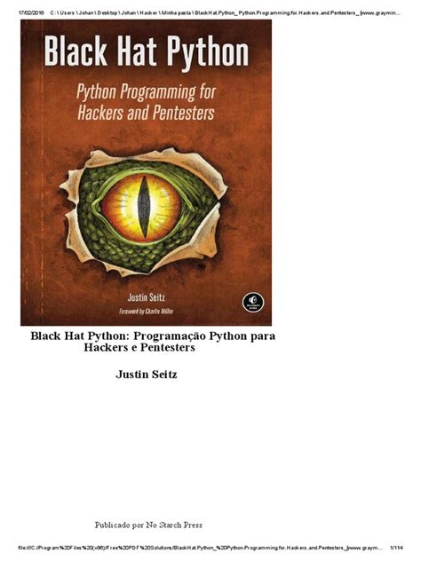 Black Hat Python Para Hackers E Pentesters Pdf