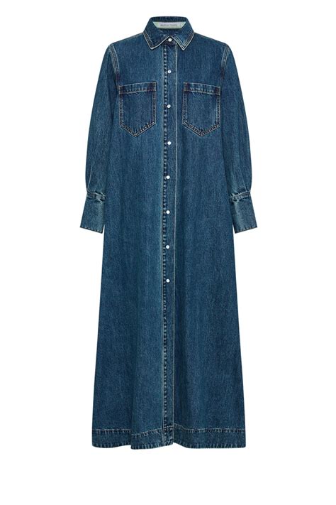 Denim Maxi Shirt Dress