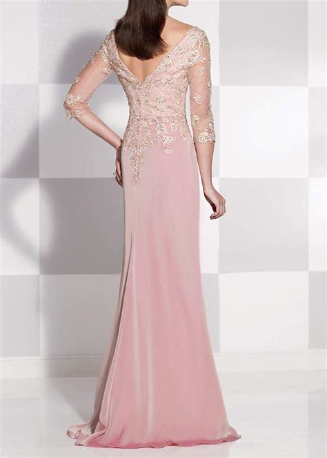 Tutu Vivi Womens V Neck Applique 3 4 Sleeves Prom Dresses Ruched