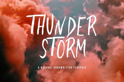 Thunderstorm Font Slidehack FontSpace