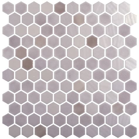 Glass Mosaic Collections Deco Hex Hexagon Blends Onix